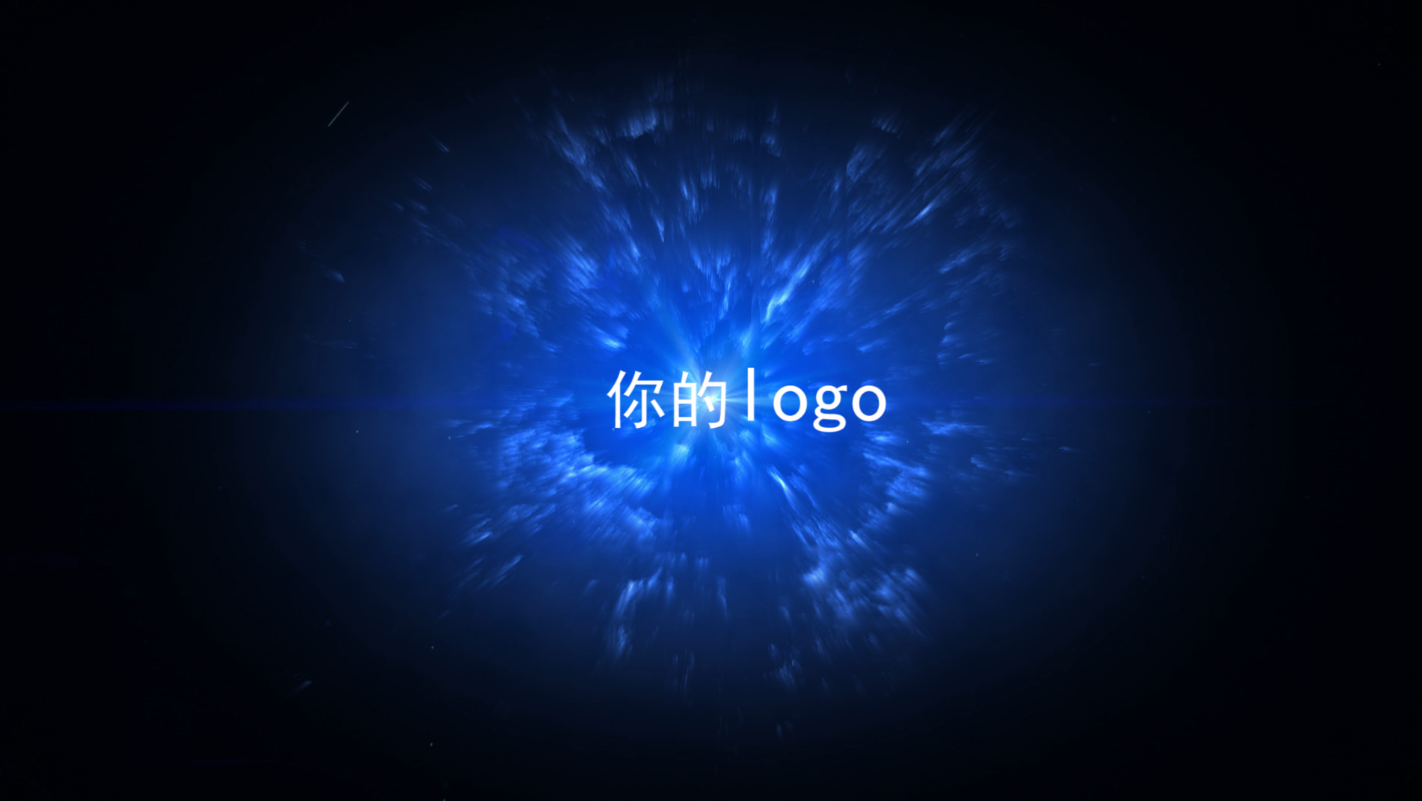 震撼粒子爆炸logo标志pr模板视频特效素材-千库网