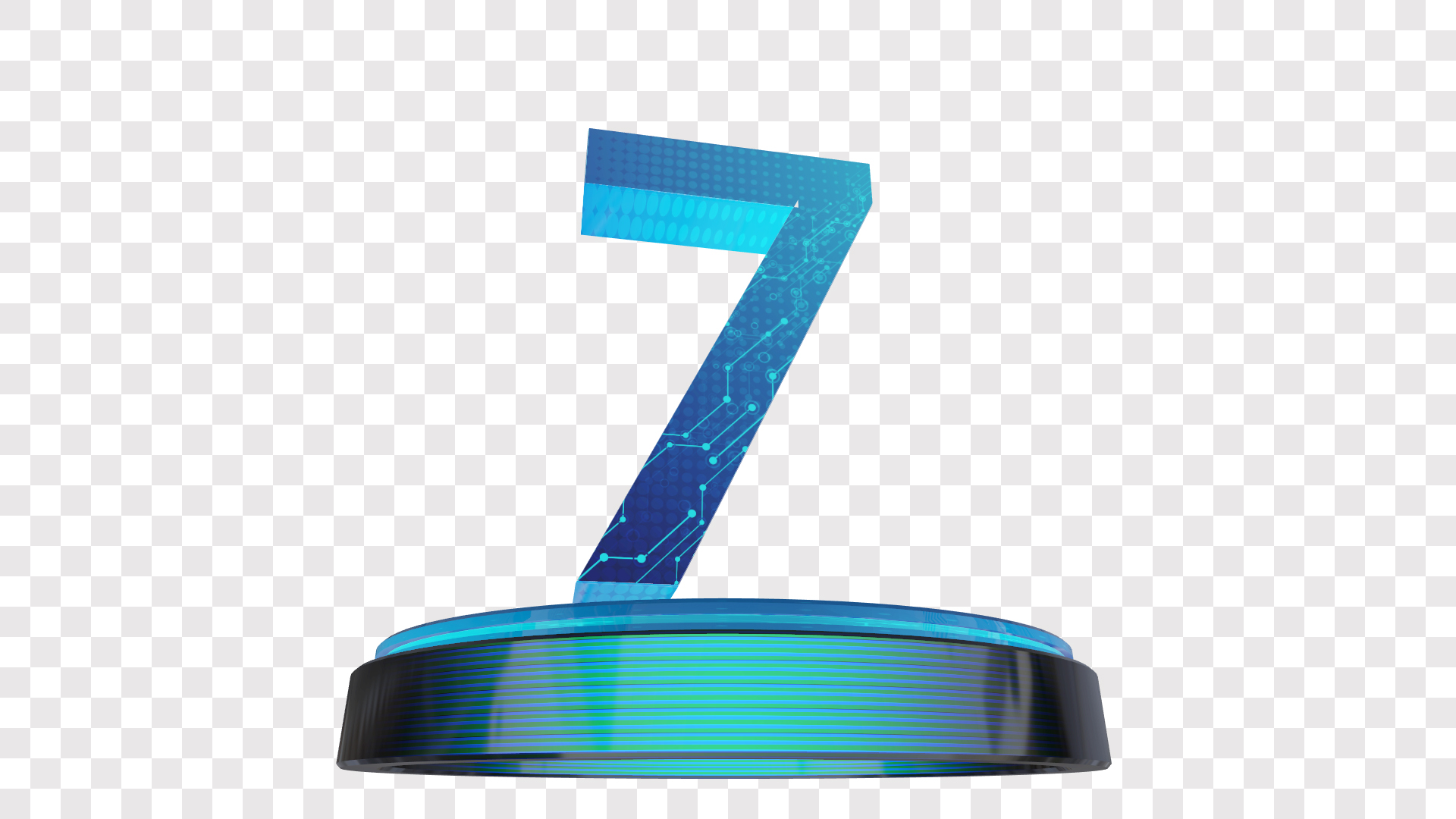 大气科技三维数字7展示ae模板视频特效素材-千库网