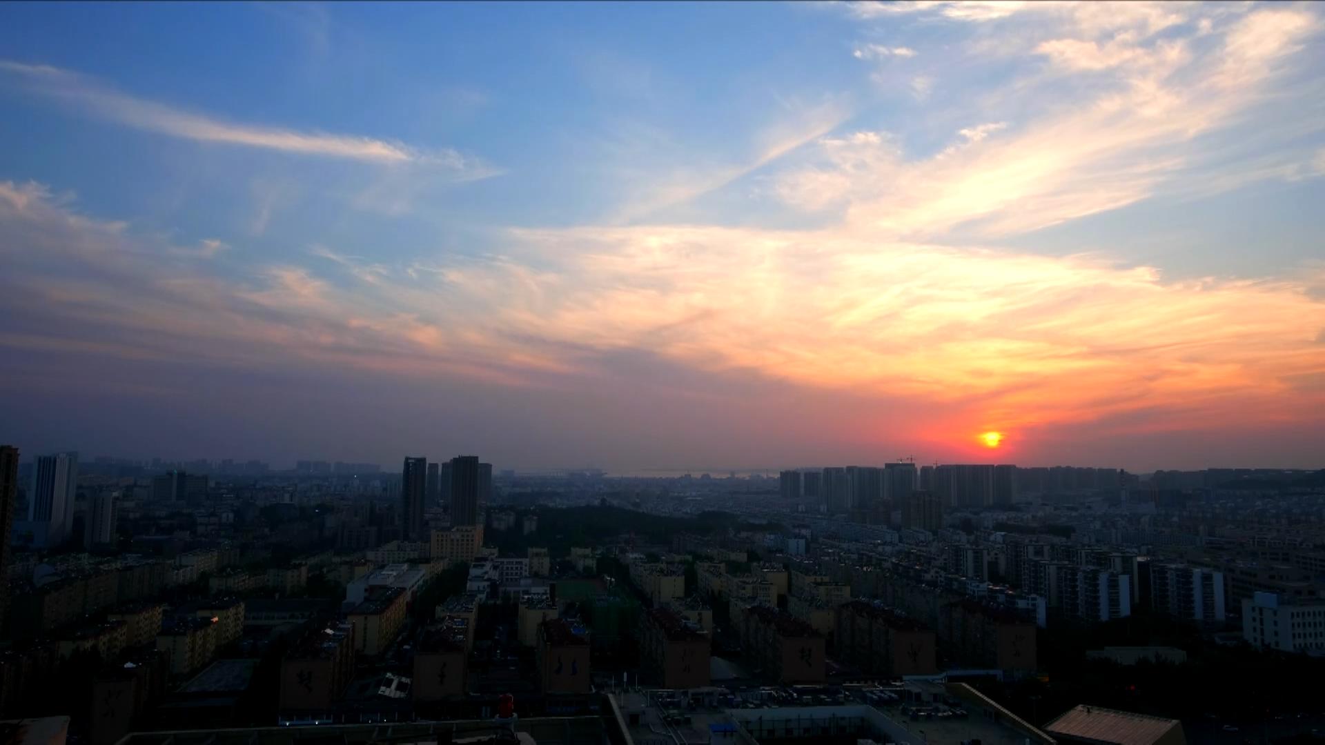 海平面太阳升起延时摄影视频特效素材-千库网