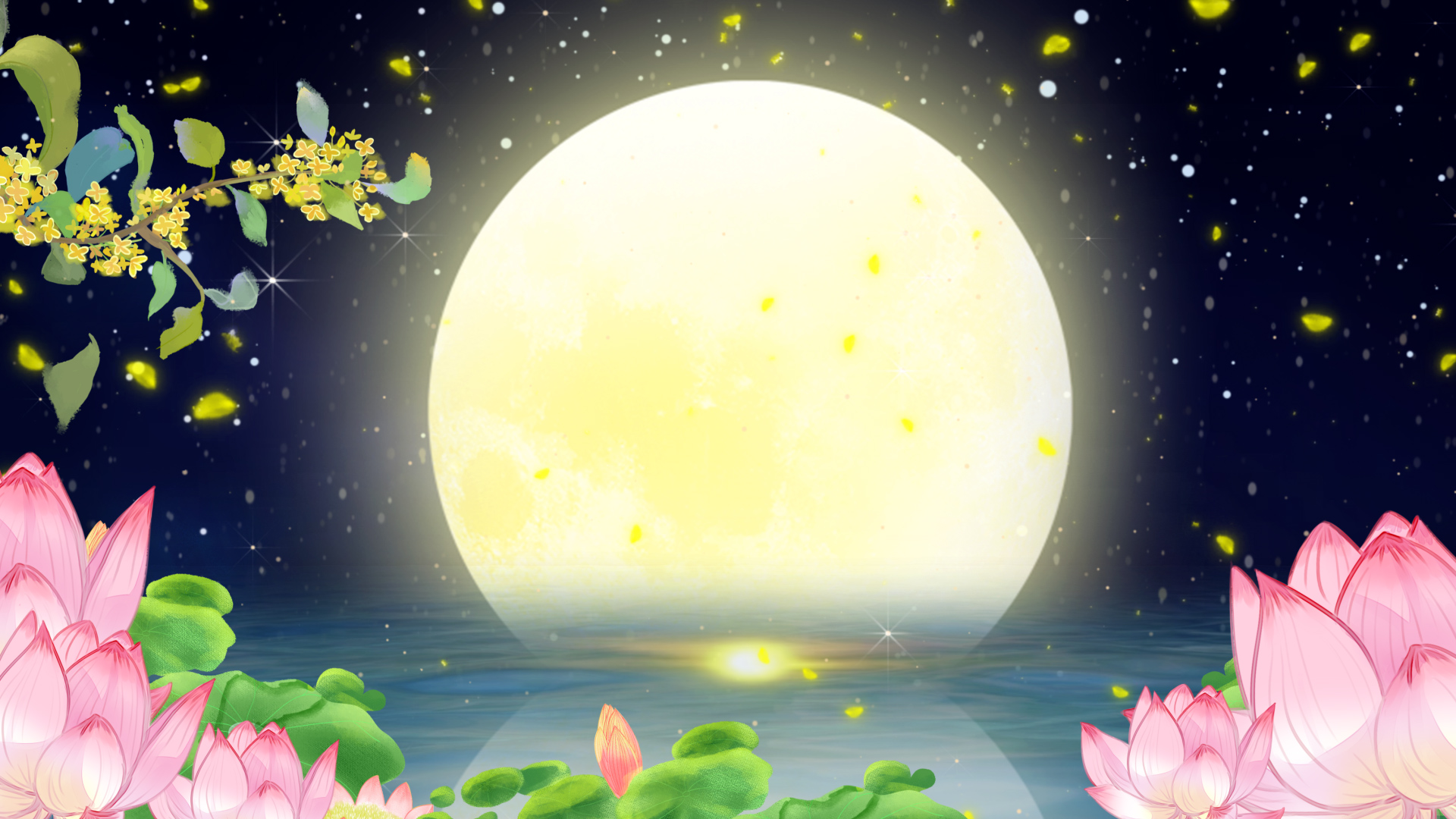 中国风唯美春天春季山水水墨画视频背景视频特效素材-千库网