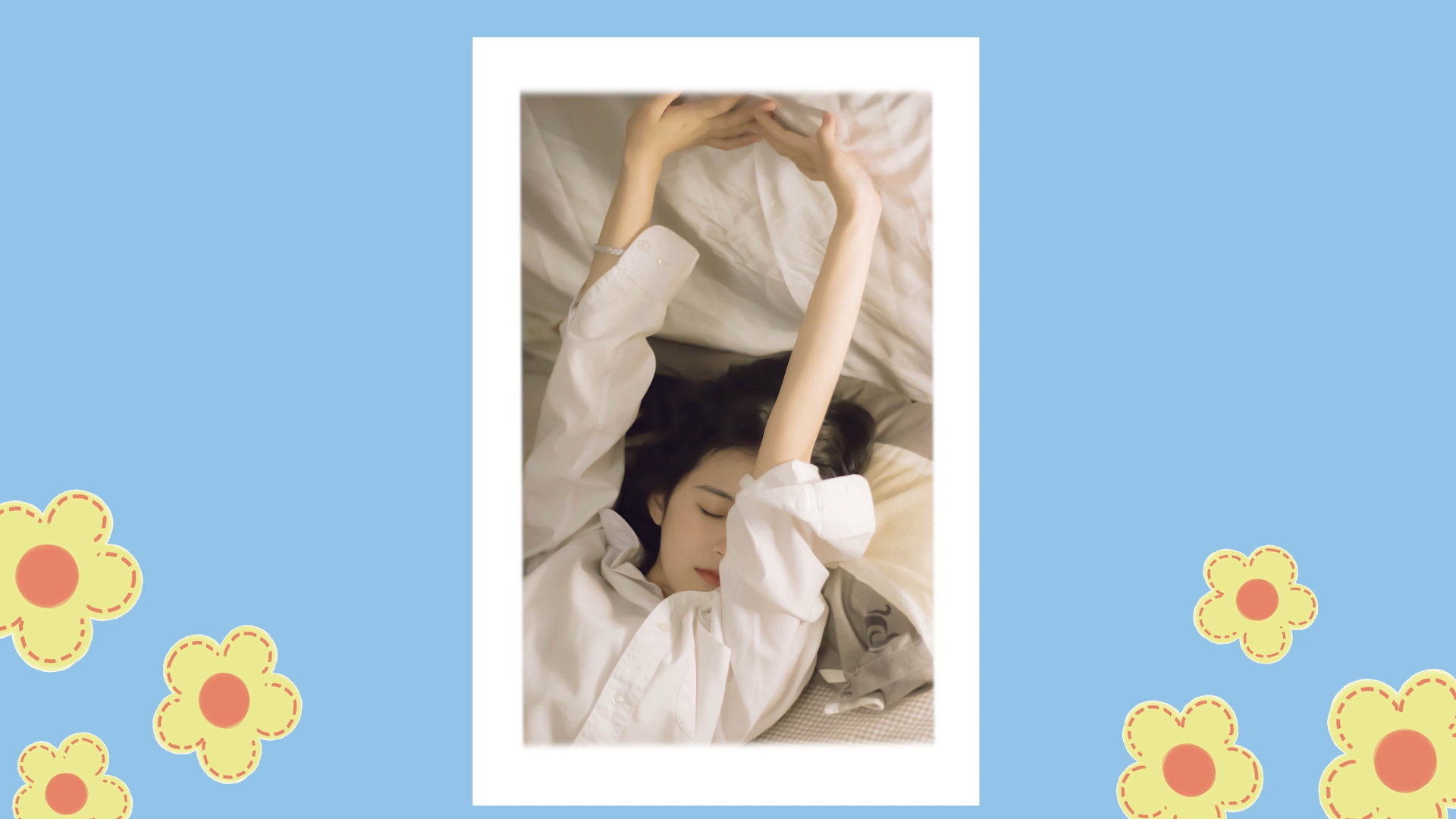 清新卡通黄色花朵vlog卡通相册pr模板视频特效素材-千库网