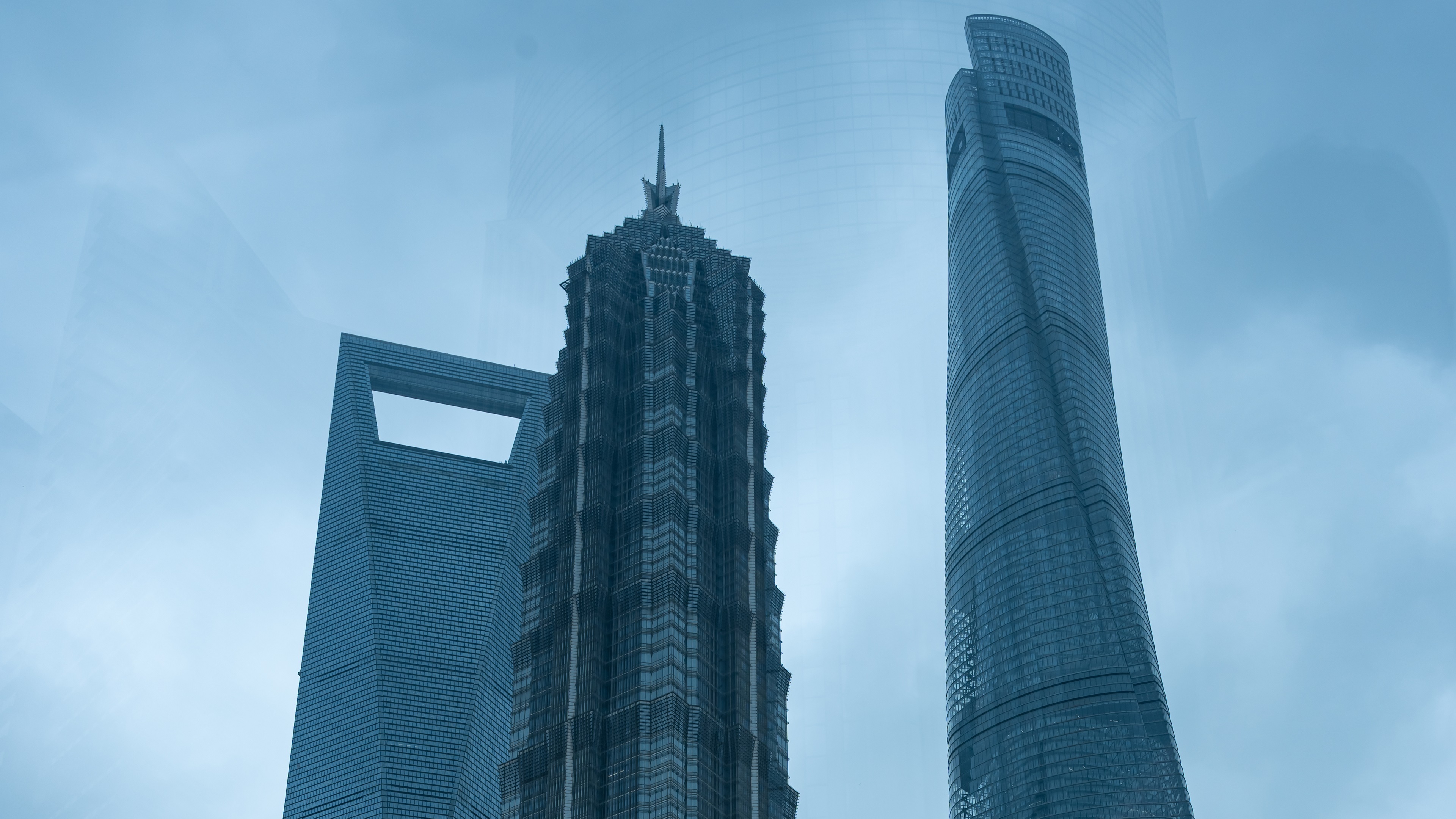 8K震撼延时上海浦东陆家嘴城市大厦建筑视频视频特效素材-千库网