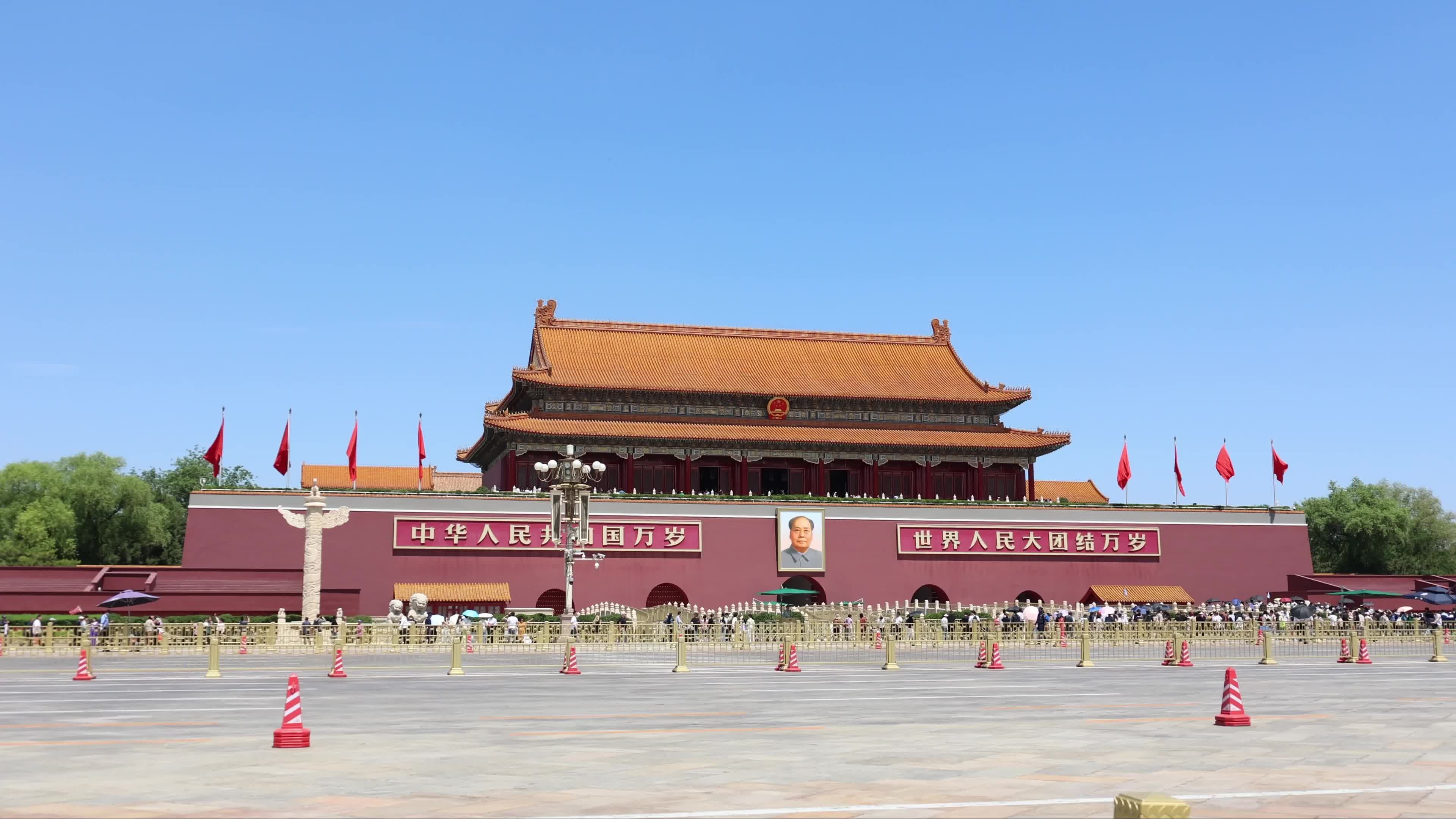 4k北京地标天安门城楼实拍视频素材视频特效素材-千库网