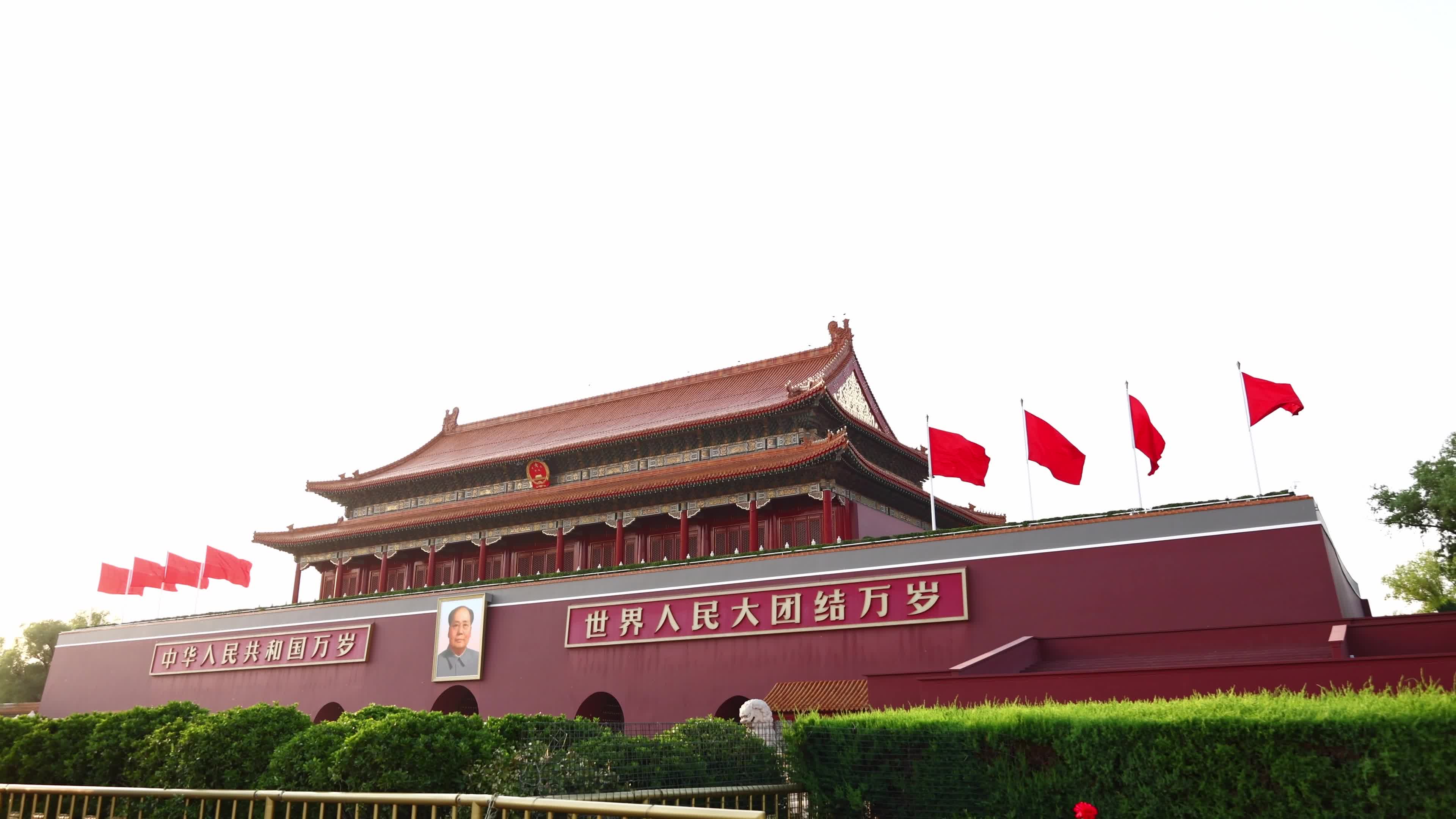 4k北京地标天安门广场城楼实拍视频素材视频特效素材-千库网