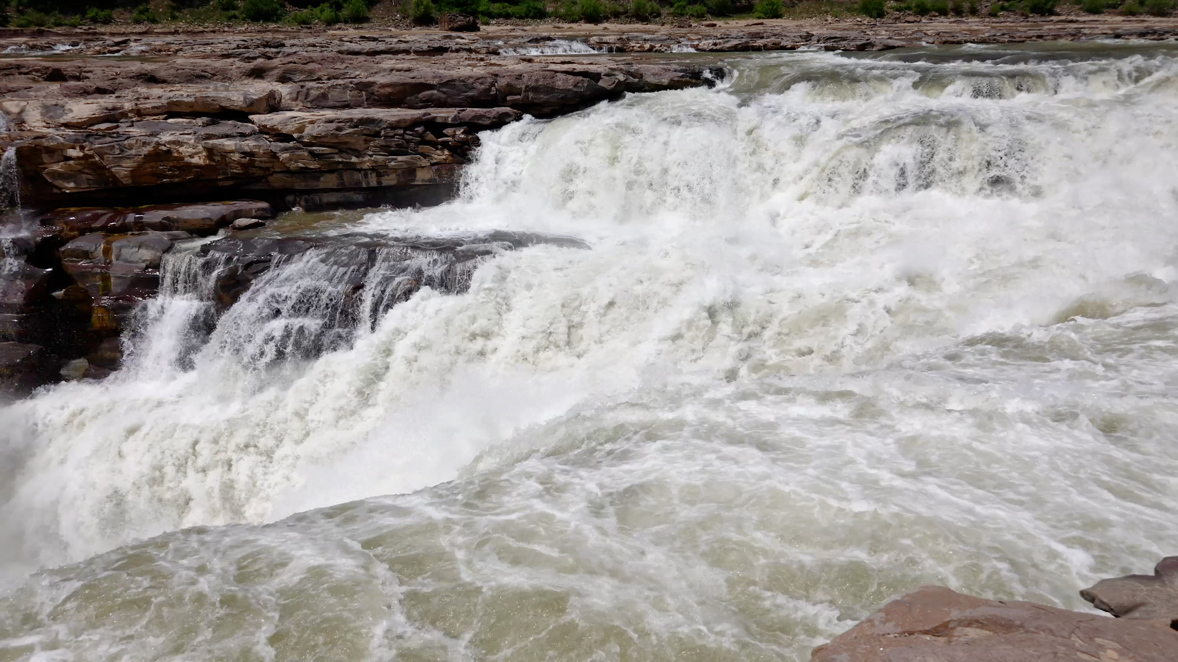 4k黄河壶口瀑布景观实拍视频素材视频特效素材-千库网