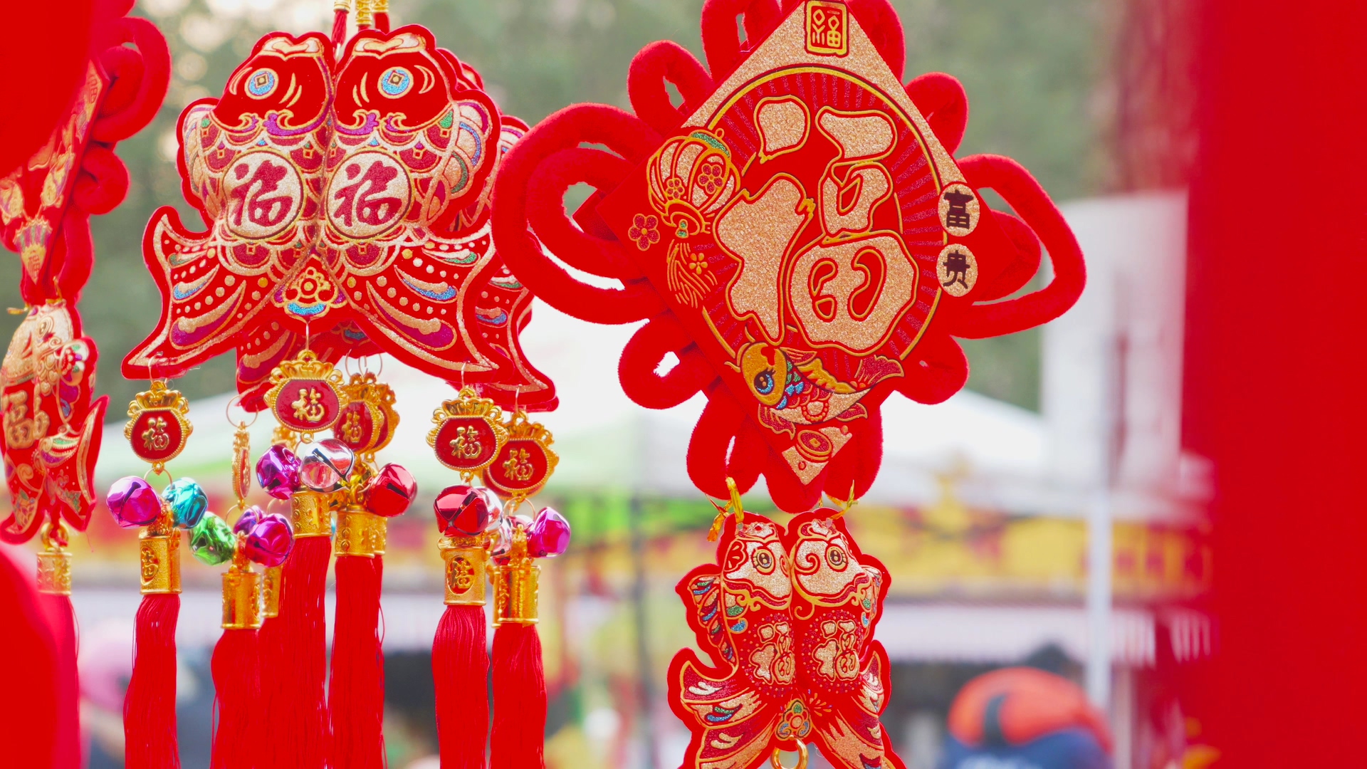 4K实拍春节氛围农历新年集市年货中国结实拍素材视频特效素材-千库网