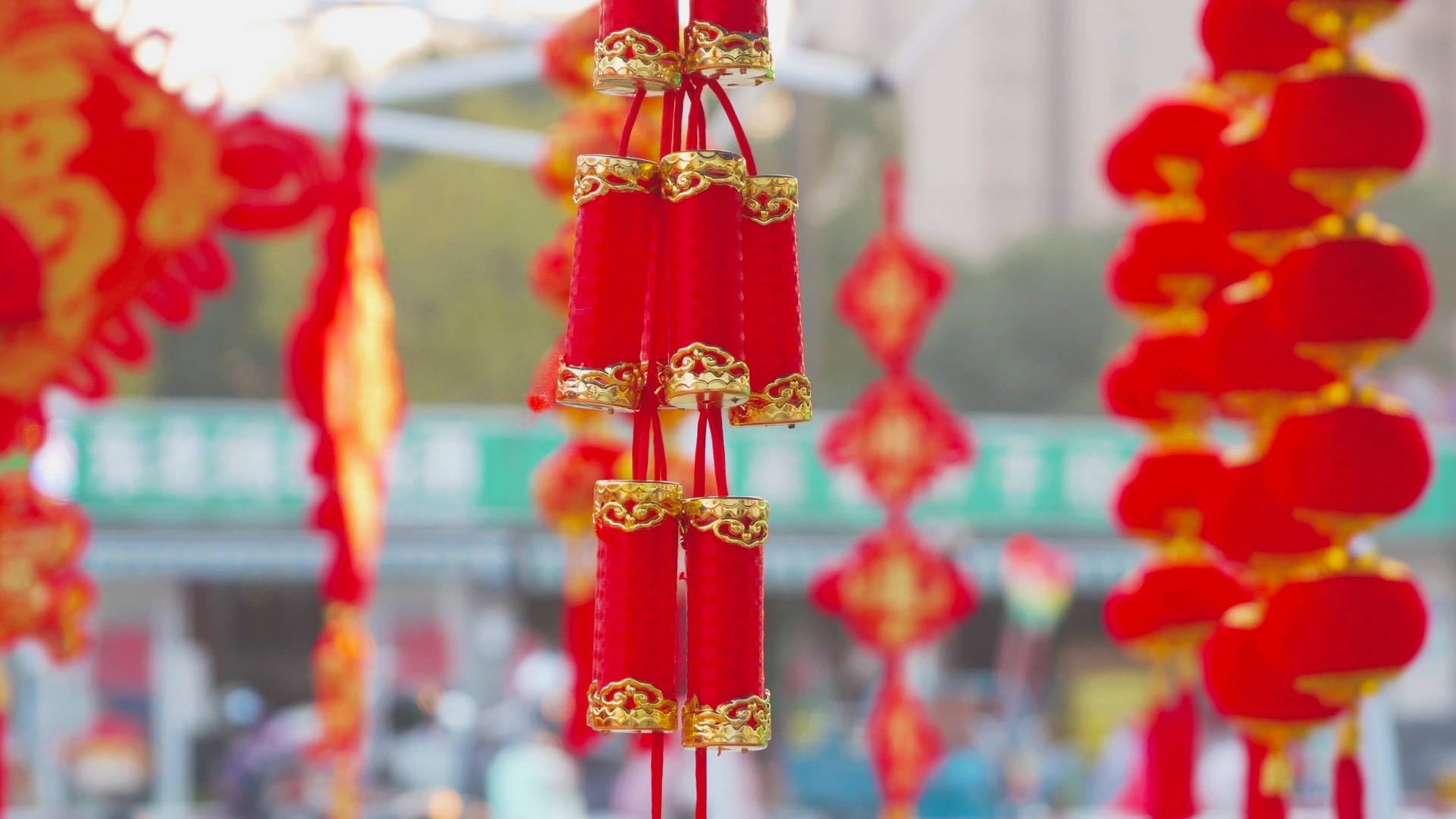 4K实拍春节氛围农历新年集市年货中国结实拍素材视频特效素材-千库网