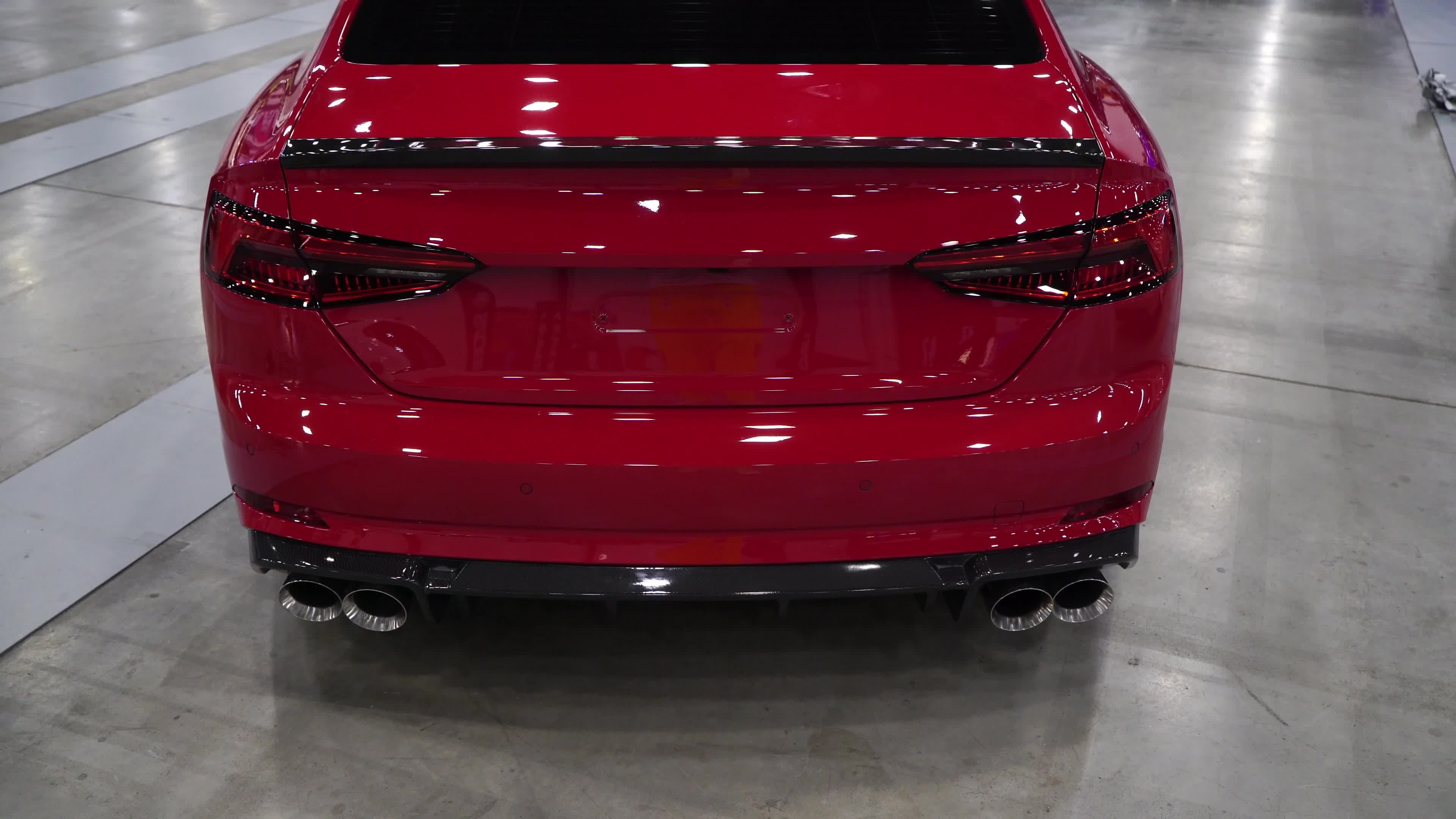 红色跑车汽车调谐豪华轿跑车视频特效素材-千库网