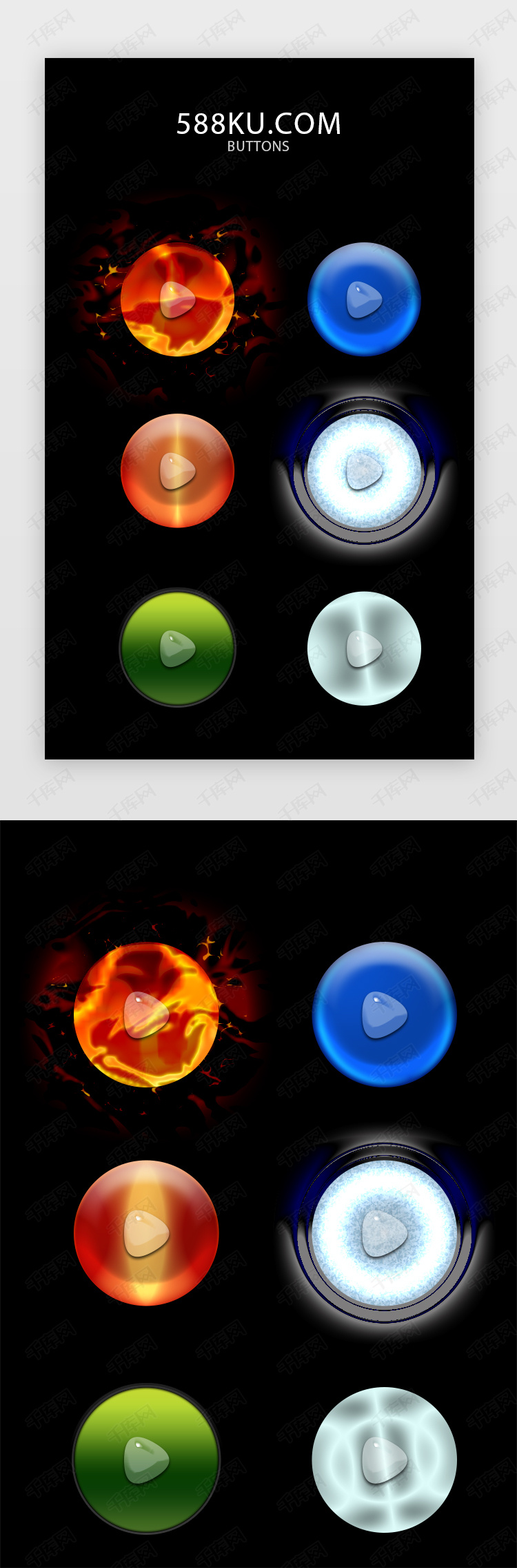 游戏按钮设计ui界面设计素材-千库网